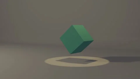 Box single cube rotation 3DCG animation ... | Stock Video | Pond5