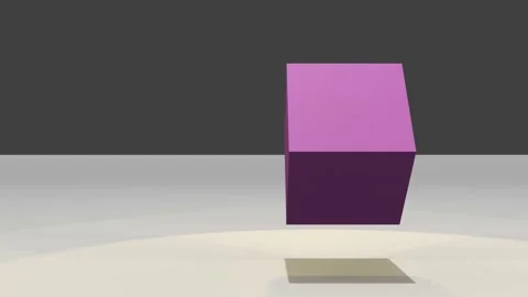 Box single cube rotation 3DCG animation ... | Stock Video | Pond5