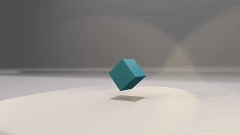Box single cube rotation 3DCG animation ... | Stock Video | Pond5