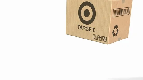 Box with Target logo. Editorial 3D anima... | Stock Video | Pond5