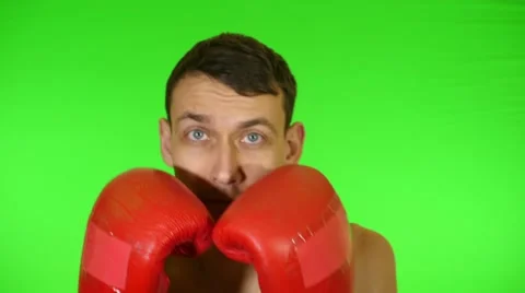 Boxer Boxing on a Green Screen | Stock Video | Pond5