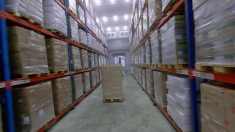 Boxes Of Frozen Food On Wooden Pallets B... | Stock Video | Pond5