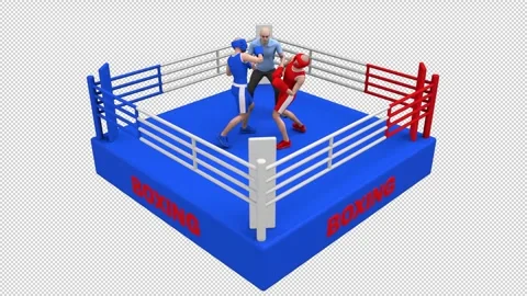 Boxing - 3d render looped with alpha cha... | Stock Video | Pond5