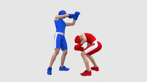 Boxing - 3d render looped with alpha cha... | Stock Video | Pond5