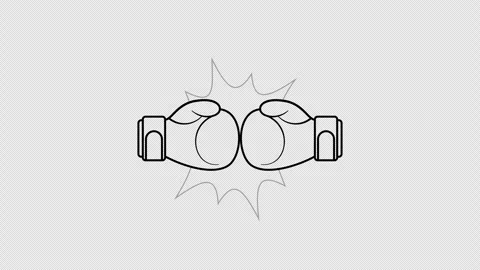 Boxing Gloves Punching Together Animatio... | Stock Video | Pond5