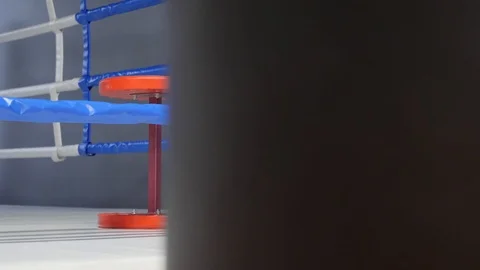 Boxing ring, close up side view. Boxing ... | Stock Video | Pond5