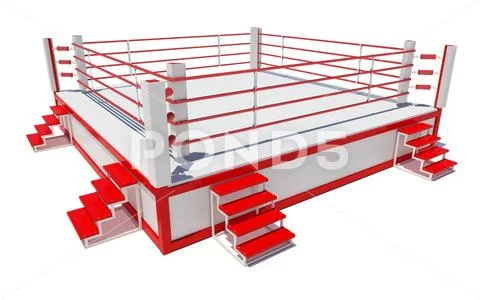 Boxing ring isolated on white background ~ Clip Art #114338595