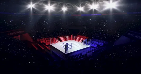 Boxing ring from upper view. Animation o... | Stock Video | Pond5