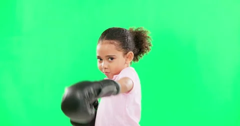 Boxing Girl Green Screen Stock Video Footage | Royalty Free Boxing Girl ...