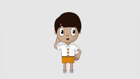 Boy Awkward Animation Character Talking ... | Stock Video | Pond5