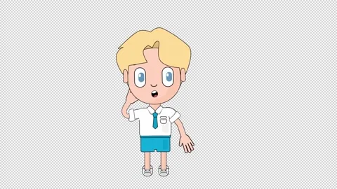 Boy Awkward Animation Character Talking ... | Stock Video | Pond5