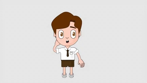 Boy Awkward Animation Character Talking ... | Stock Video | Pond5