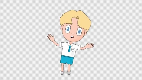 Boy Confused Animation Character Talking... | Stock Video | Pond5