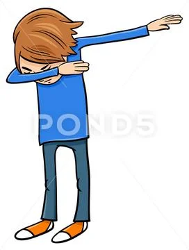Photograph: Boy doing dab cartoon illustration Cartoon Illustration of ...