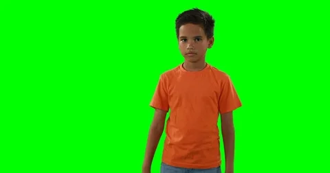 Boy doing hand gesture 4k | Stock Video | Pond5