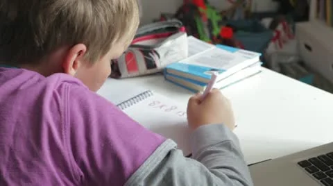 Boy Math Homework Stock Footage ~ Royalty Free Stock Videos | Pond5