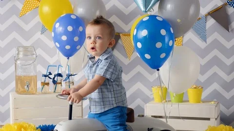 The boy is driving a car, presented him ... | Stock Video | Pond5
