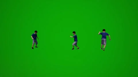 Boy in green screen playing and running,... | Stock Video | Pond5