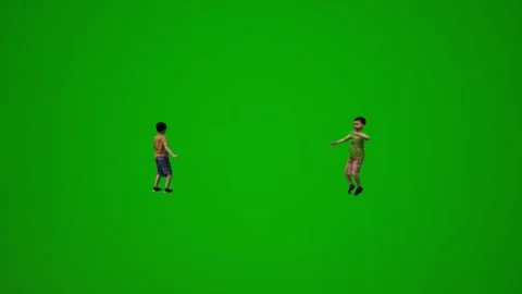 Boy in green screen playing and running,... | Stock Video | Pond5