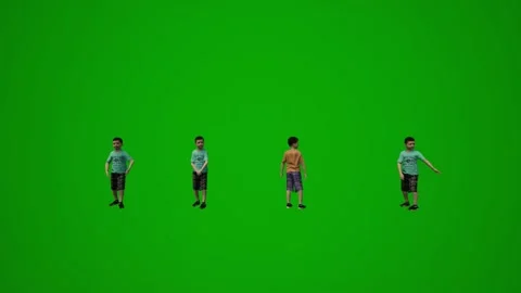 Boy in green screen playing and running,... | Stock Video | Pond5