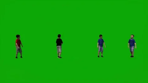 Boy in green screen playing and running,... | Stock Video | Pond5