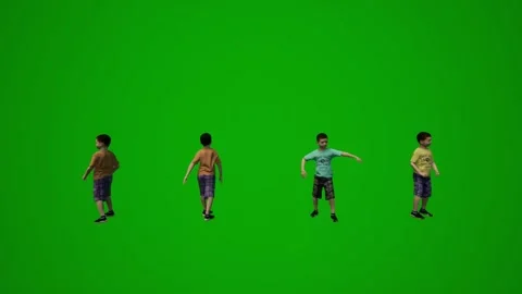 Boy in green screen playing and running,... | Stock Video | Pond5