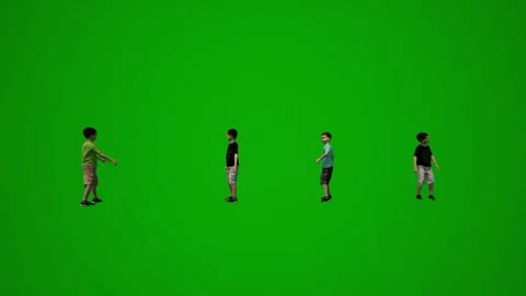 Boy in green screen playing and running,... | Stock Video | Pond5