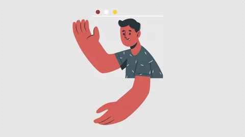 Boy hi hello 4k animation with alpha channel ~ After Effects #235901147