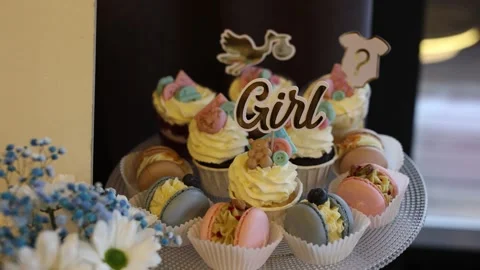boy or girl gender party bridal shower c... | Stock Video | Pond5