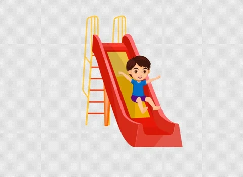 boy playing Slippery Slide | Stock Video | Pond5