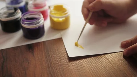 Boy preschool making homemade card. Arts... | Stock Video | Pond5