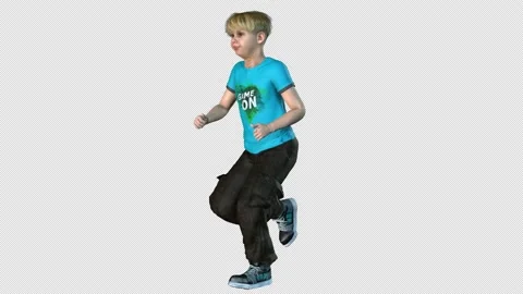 Boy Running Animation Transparent Backgr... | Stock Video | Pond5