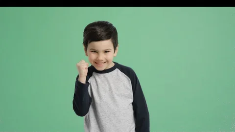 Boy saying Yes to the camera - Alpha Cha... | Stock Video | Pond5