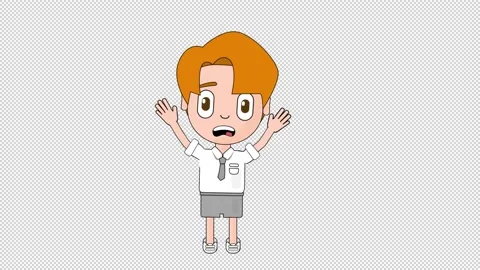 Boy Scared Animation Character Talking H... | Stock Video | Pond5