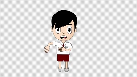Boy Shocked Animation Character Talking ... | Stock Video | Pond5