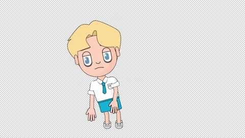 Boy Tired Animation Character Talking He... | Stock Video | Pond5