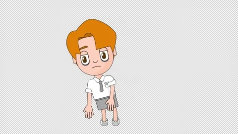 Boy Tired Animation Character Talking He... | Stock Video | Pond5