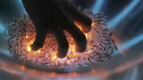 A Boys Hand touching Light Modules | Stock Video | Pond5