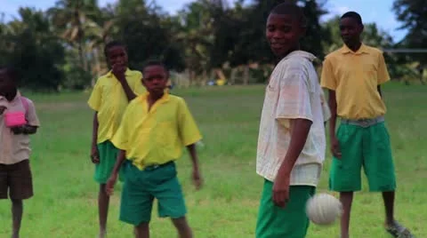 Boys playing during recess at school in ... | Stock Video | Pond5