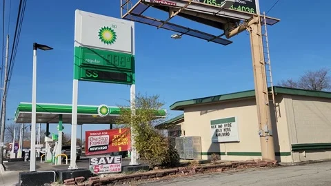 BP Gas Station Signage Convenience Store | Stock Video | Pond5