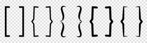 Bracket icons. Vector black collection ~ Clip Art #157624187