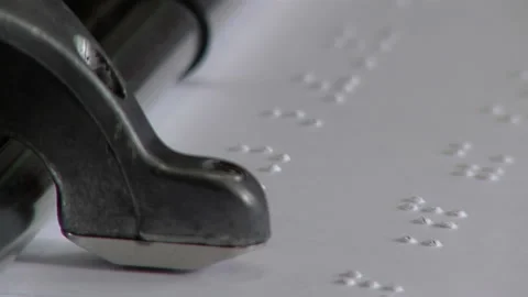 Braille Machine Writing, Braille being P... | Stock Video | Pond5