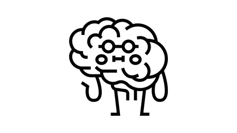 brain health line icon animation | Stock Video | Pond5