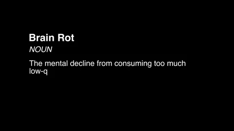 Brain rot definition animation black bac... | Stock Video | Pond5