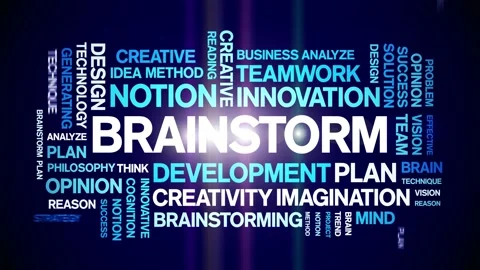 Brainstorm animated word cloud,animation... | Stock Video | Pond5