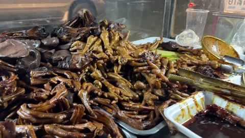 Braised Duck Feet, Head and Blood Cambod... | Stock Video | Pond5