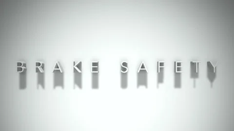 brake safety 3D title animation white te... | Stock Video | Pond5