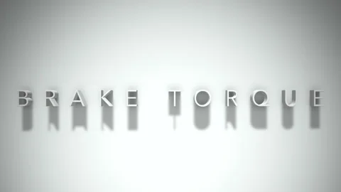 brake torque 3D title animation white te... | Stock Video | Pond5