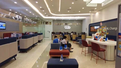 Branch of TTB Bank in the shopping cente... | Stock Video | Pond5