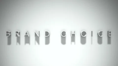 brand choice 3D title animation white te... | Stock Video | Pond5